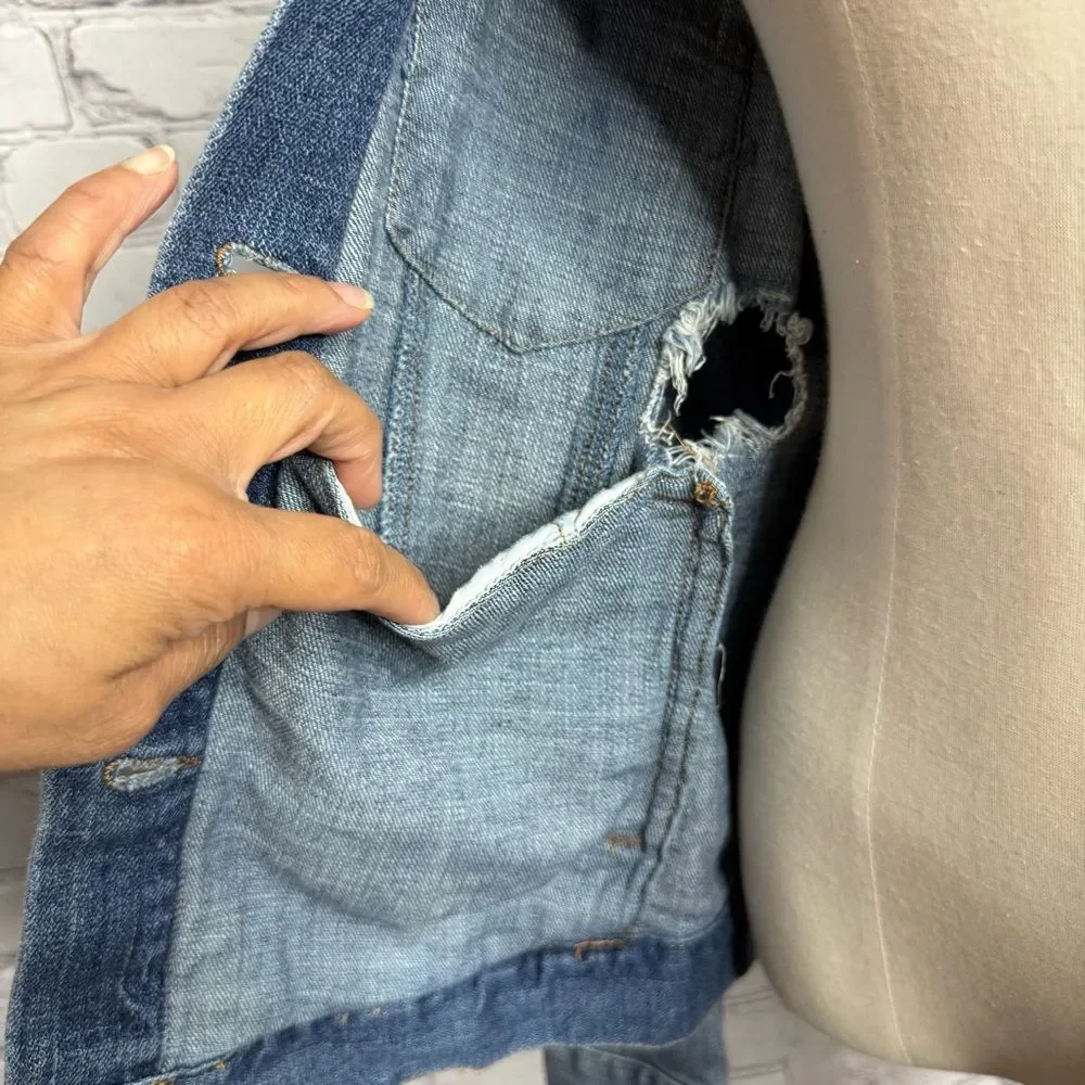 Vanilla Star | Jackets & Coats | Vanilla Star Blue Denim Distressed ...